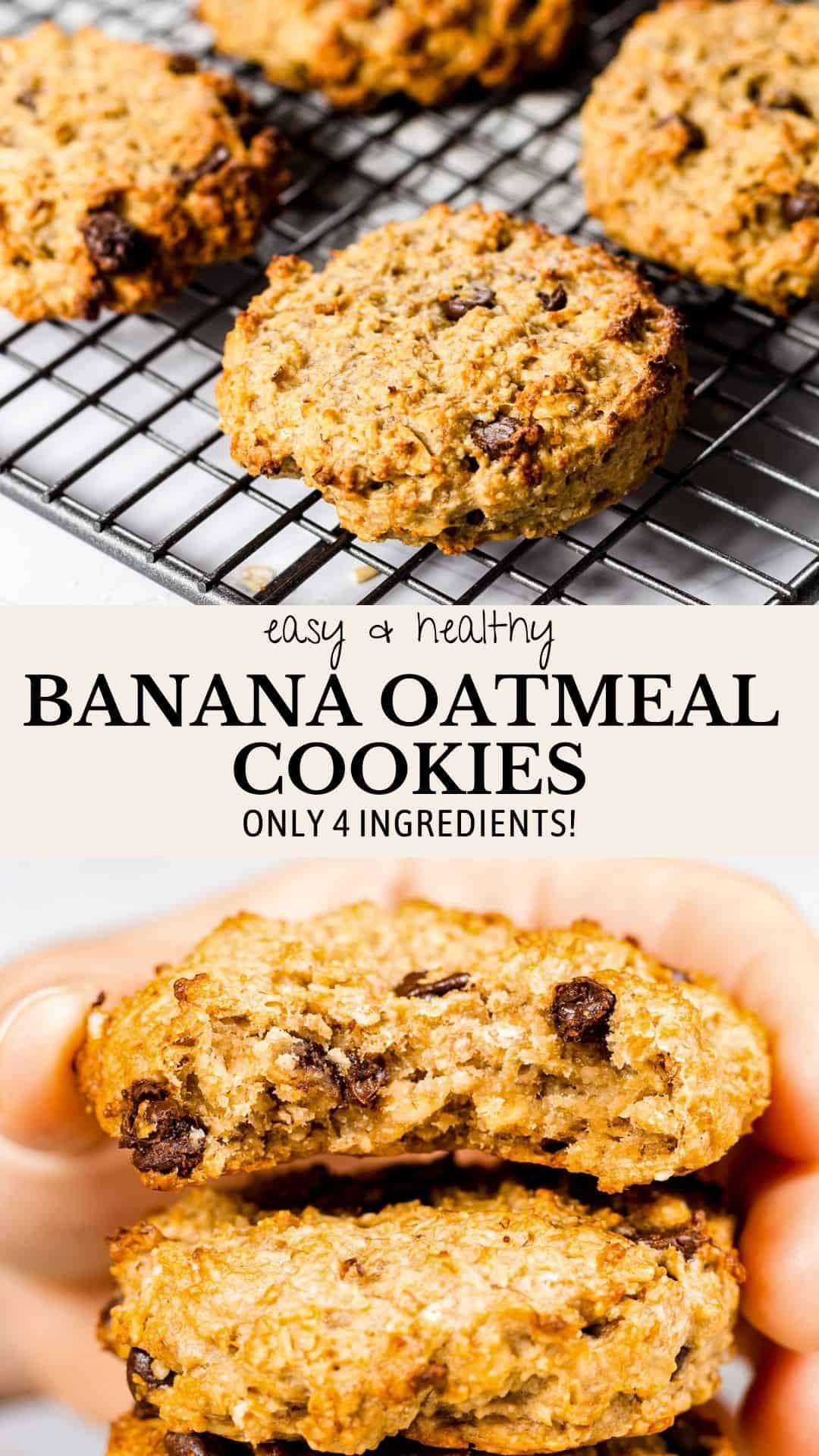 Best, Chewy, 4-Ingredient Banana Oatmeal Cookies Recipe