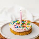 Easy & Healthy Single-Serve Birthday Cake - Nourishing Niki