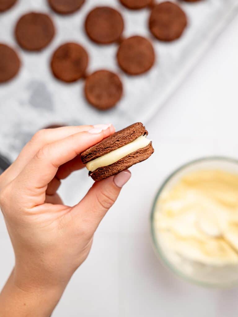 Homemade Healthy Oreos made with just five ingredients