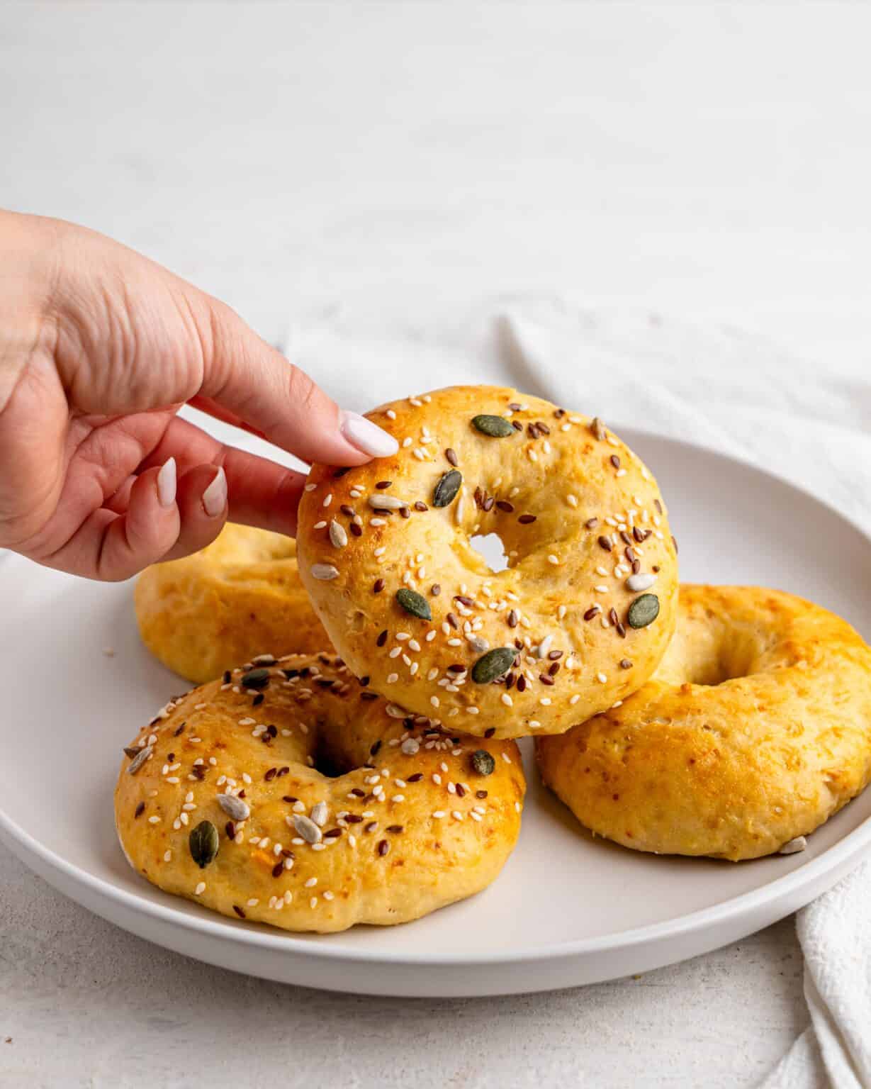 3 Ingredient Bagels - Easy & Healthy; Ready in 30 Minutes