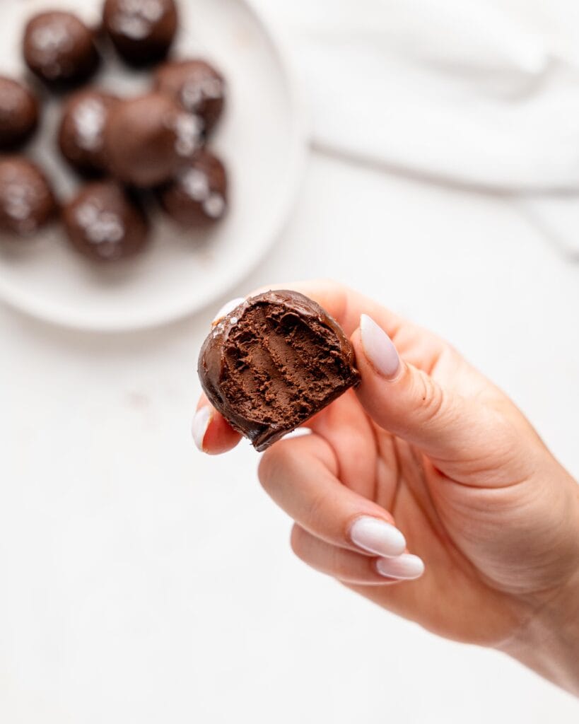 Healthy Chocolate Truffles (made with just 4 ingredients)