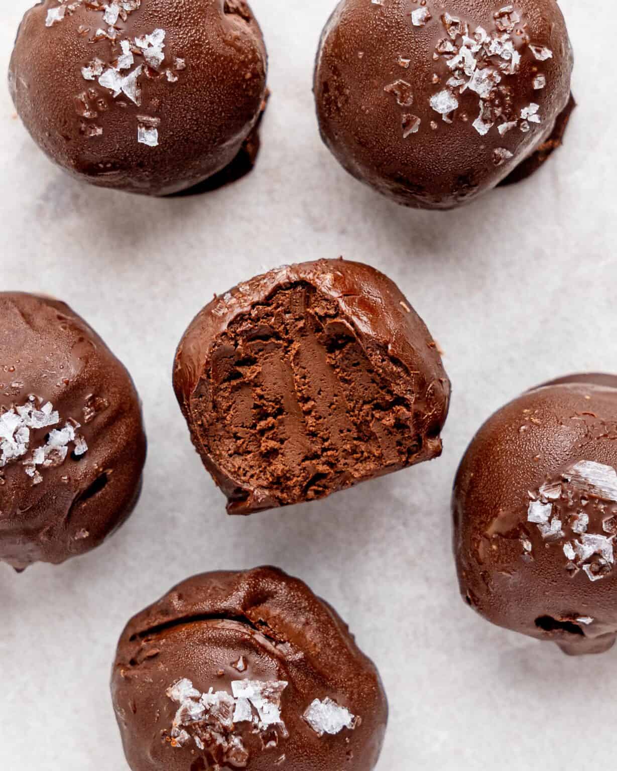 Healthy Chocolate Truffles (made with just 4 ingredients)