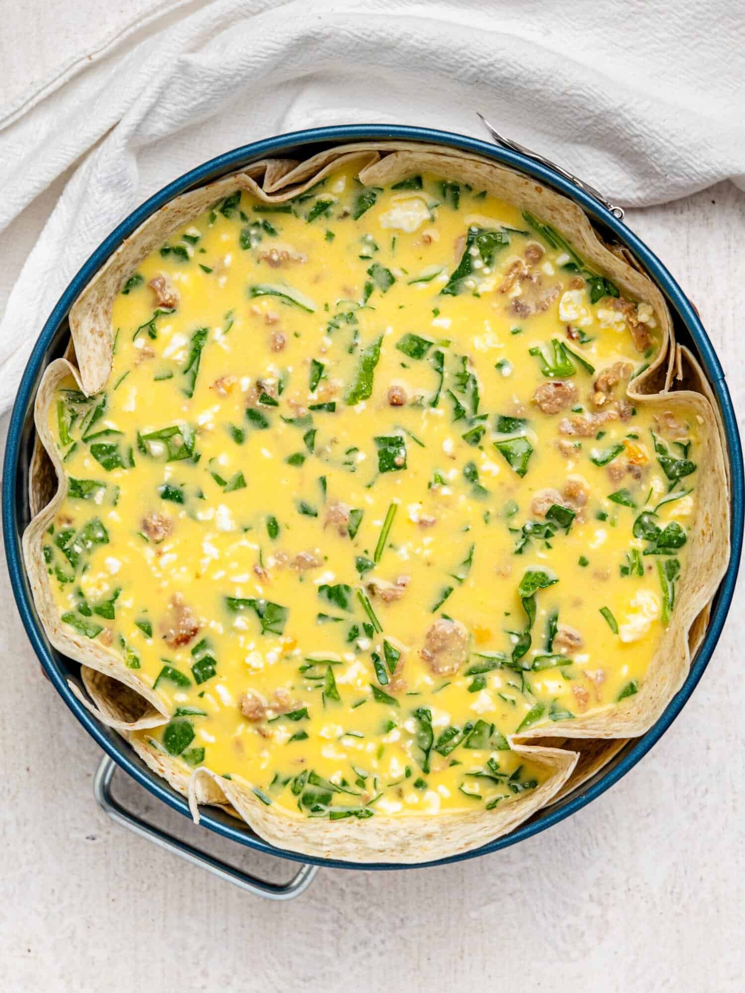 Easy High Protein Quiche (aka Tortilla Quiche)