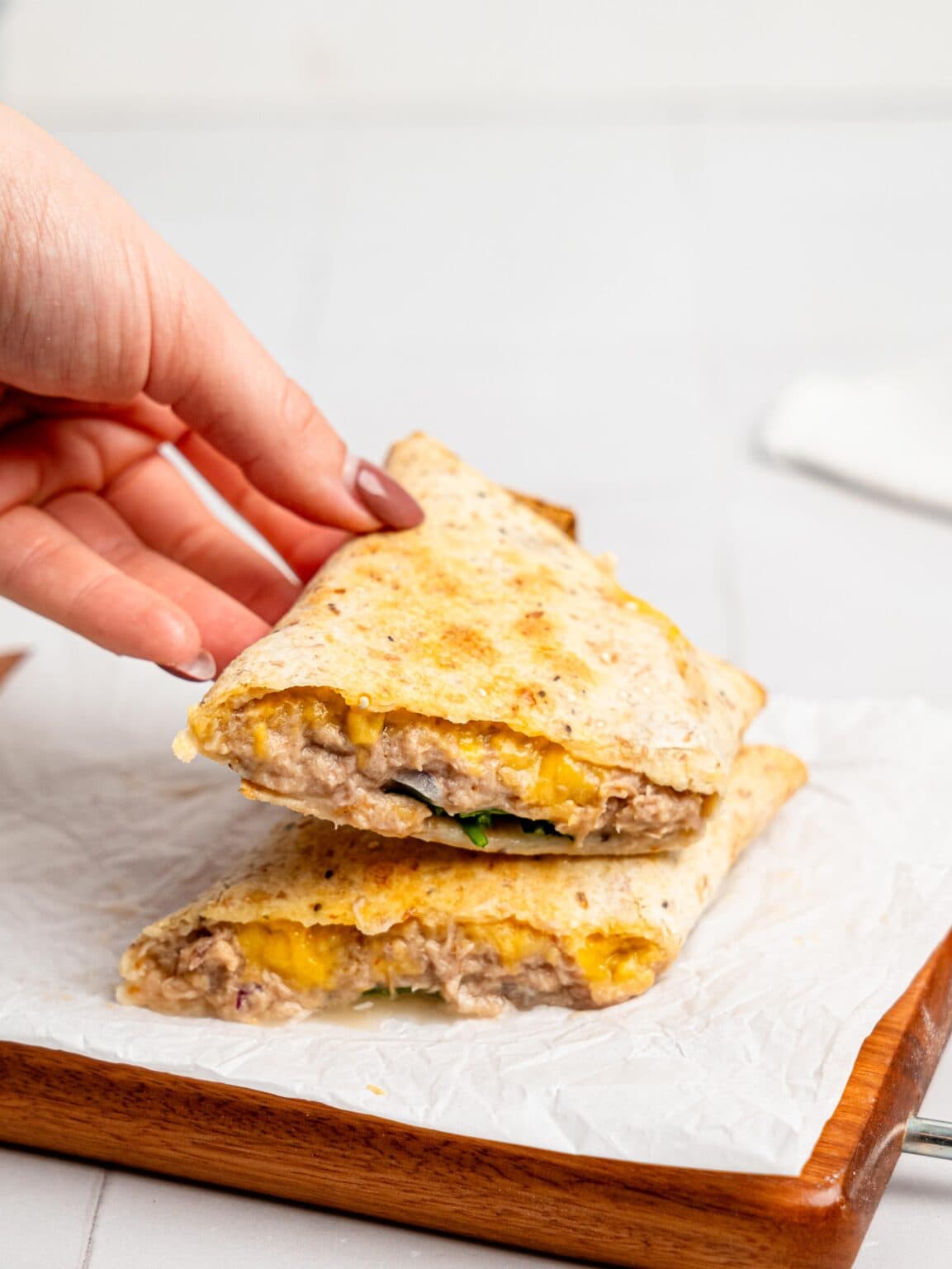 Healthy Spicy Tuna Melt Wrap (perfect for meal-prep!)