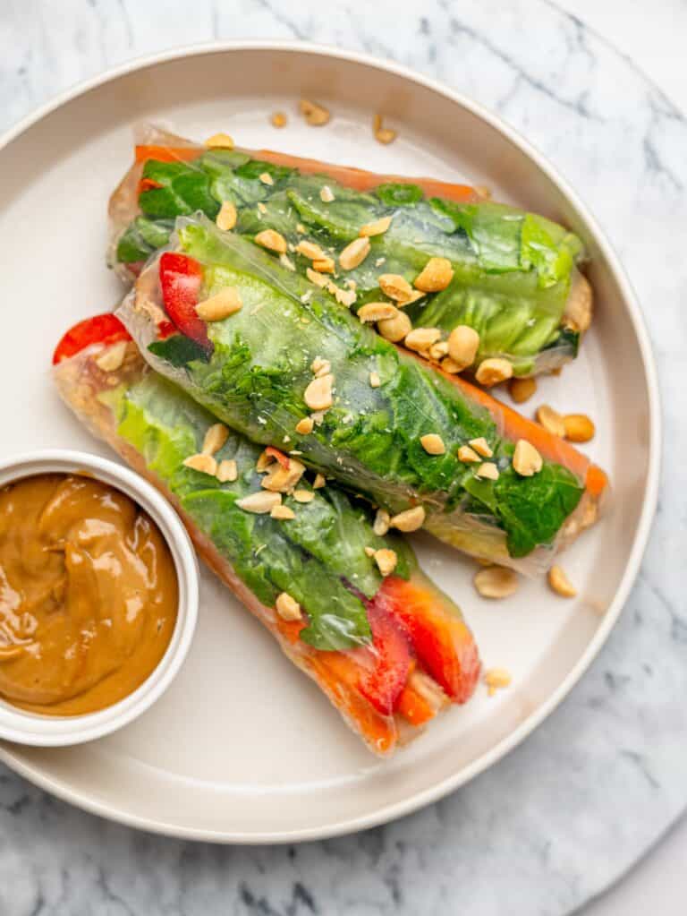 Easy Sweet Chilli Chicken Rice Paper Rolls (with photos & video)